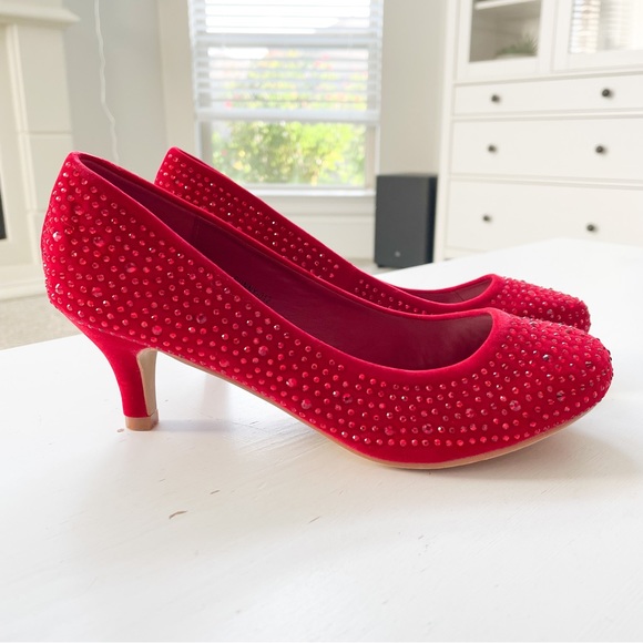 Mascotte | Shoes | Mascotte Red Embellished Heels Sunny2 B3 | Poshmark